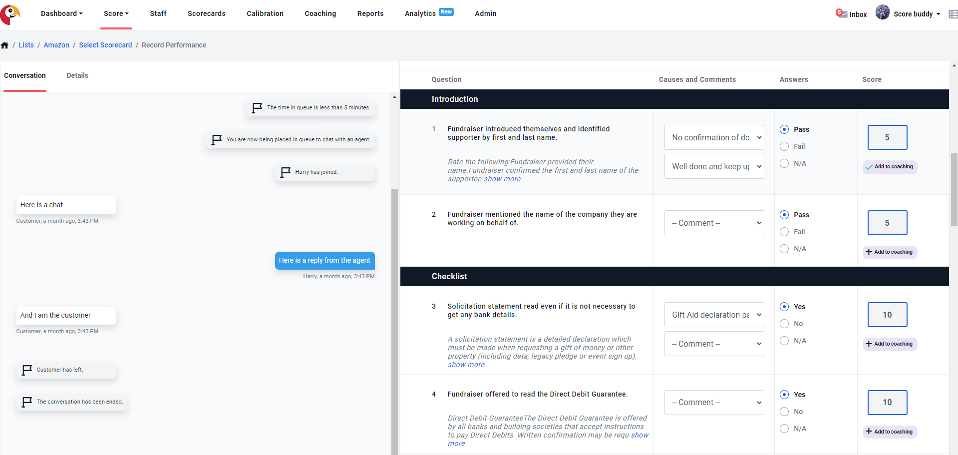 Amazon Connect Integration For Call Center QA Software - Scorebuddy